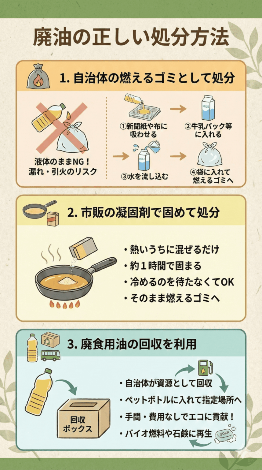 廃油の処分方法10選！注意点やng行為も解説【食用油・ガソリン・産業廃棄物】 9413